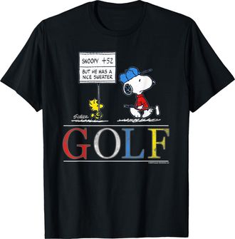 Peanuts Snoopy Woodstock Vintage Lustiger Golfpullover Witz T-Shirt
