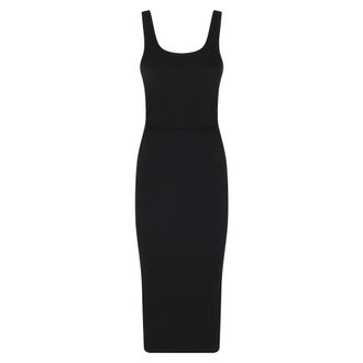 MC2 Saint Barth Femme, Robes, Noir, Taille: 38 FR Jennifer Ribbed Midi Dress