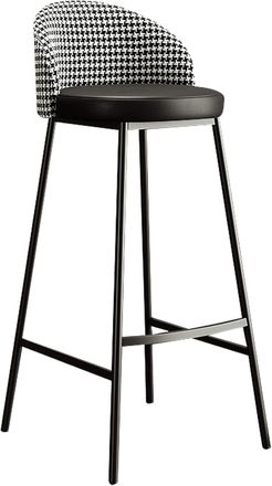 Generic Barhocker, Barhocker in Tresenh&ouml;he aus Kunstleder mit niedriger R&uuml;ckenlehne und Fu&szlig;st&uuml;tze, K&uuml;cheninsel-Barhocker, einfache Montage, 66/76 cm