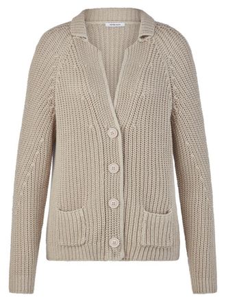Peter Hahn Strickblazer Revers&shy;kragen Peter Hahn beige