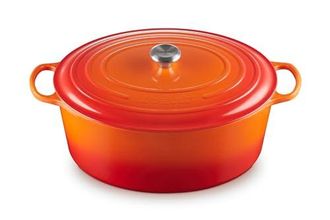 LE CREUSET Le Creuset Cocotte Signature en Fonte Émaillée avec Couvercle, 40 cm, Ovale, 13,9 L, Volcanique, 21178400902430