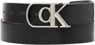 Calvin Klein Homme, Accessoires, Noir, Taille: 105 CM Full Grain Leather Logo Belt