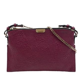 Burberry Pre-owned Leder Umh&auml;ngetasche - - Pre-owned - Damen - Rot - ONE SIZE