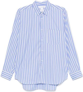Comme Des Garçons Gestreiftes Hemd - Blau