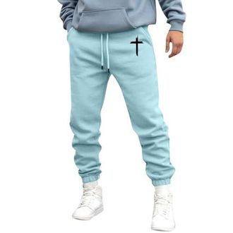 Generic Y2K Pantalon de surv&ecirc;tement ample pour homme - Taille &eacute;lastique - Pantalon de jogging large et chaud - Avec poches - Pantalon de jogging d&eacute;contract&eacute; -