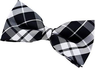 Retreez Preppy Noeud papillon pr&eacute;-nou&eacute; en microfibre &agrave; carreaux 12,7 cm - Noir - Taille Unique