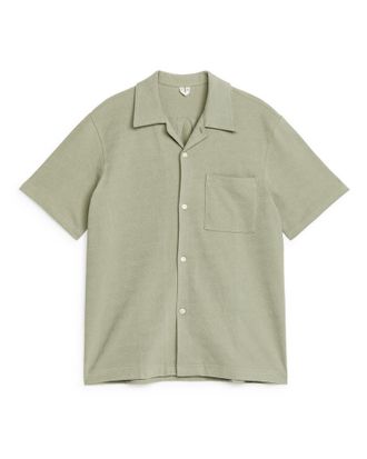 Arket Jerseyhemd Mit Kubanischem Kragen -Grün