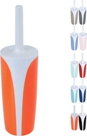 MSV WC B&uuml;rste Kandy aus Kunststoff WC Garnitur Toilettenb&uuml;rste Orange