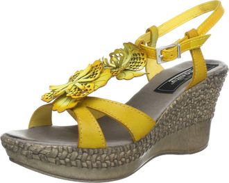 Manitu Damen 910474 Sandalen, Gelb (Gelb)