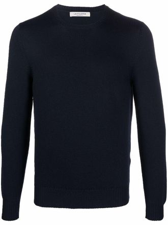 La Fileria pull cintr&eacute; en laine - Bleu