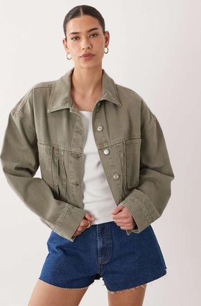 Asos Veste en jean nou&eacute;e dans le dos - Kaki-Vert