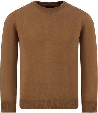 Woolrich Pull &agrave; col rond teint en pi&egrave;ce - Homme - Pulls - Brun - Taille: M