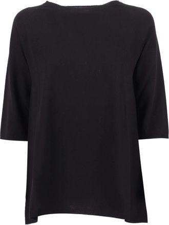 KANGRA Femme, Blouses et Chemises, Noir, Taille: 42 FR Girocollo Seamless Rasato Linea A
