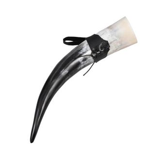 Cabilock Tasse &agrave; Boire Corne de Vache Mug M&eacute;di&eacute;val &agrave; Capacit&eacute; D&eacute;coration R&eacute;tro Corne Ox Accessoire Unique pour Bi&egrave;re Vin et Hydromel Naturel