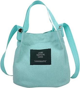 Generic Sac à bandoulière en toile pour femme - Style décontracté - Extra large, bleu clair, Taille unique