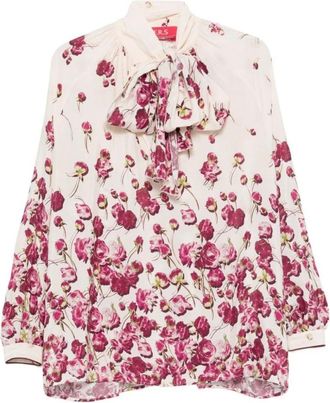 F.R.S. For Restless Sleepers Bluse mit Blumenprint und Schleife - - Blouses & Shirts - Damen - Mehrfarbig - L