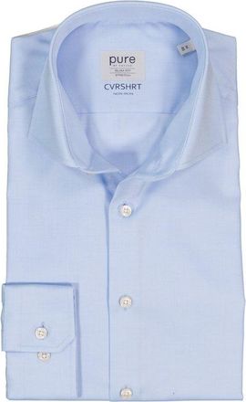 Pure Herren Hemd blau Baumwoll-Stretch
