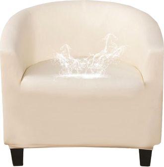 Generic Hoch Elastischer Leder-Sesselbezug, Ölfest Wasserfeste Clubsessel-Schonbezüge mit Elastischem Boden, rutschfest Bezug für Wannensessel für Wohnzimmer 