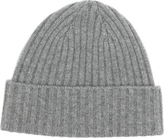 N.Peal bonnet en maille nervurée - Gris