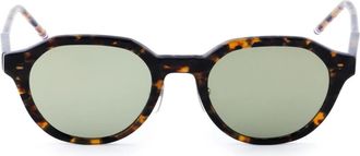 Thom Browne Femme, Accessoires, Brun, Taille: ONE Size Acetate Oval Lunettes de soleil
