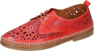 Manitu Damen Manitu - Veterschoenen voor dames Sneaker, Rot, 41 EU
