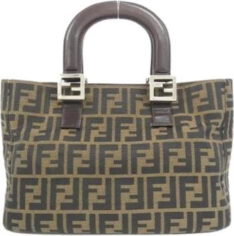 Fendi Pre-owned Sac &agrave; main en toile 26693 - Femme - Pre-owned - Brun - Taille: ONE Size
