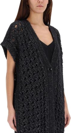 Herno Perforated Alpaca Vest - Black