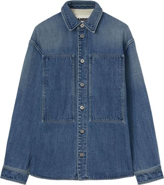 Jil Sander Jeanshemd mit tiefen Schultern - Blau