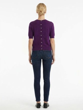 Dolce & Gabbana Womens Purple Cashmere Sweater Clothing