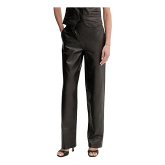 Pinko Reimagine Lederhose - - Trousers - Damen - Braun - M
