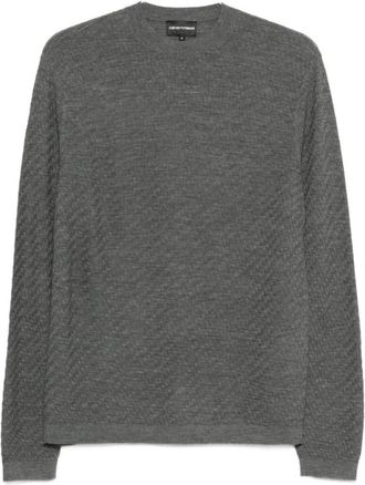 Emporio Armani Homme, Pulls, Gris, Taille: 2XL Pulls &agrave; col rond