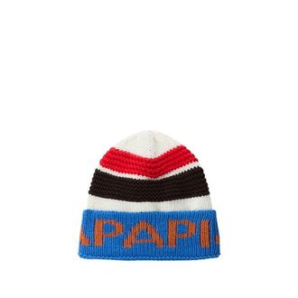 Napapijri Bonnet imprim&eacute; en laine m&eacute;lang&eacute;e