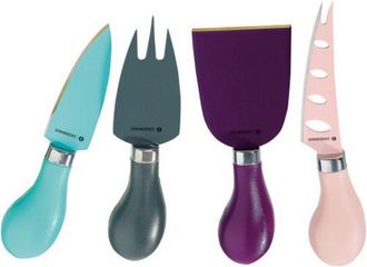Zassenhaus Käsemesser-Set Kunststoff / Edelstahl bunt 4-tlg., Maße: L: 19 x B: 17 x H: 3 cm, 070996
