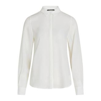 Bruuns Bazaar Seidenhemd Snow White Elegant Langarm - - Blouses & Shirts - Damen - Wei&szlig; - XL
