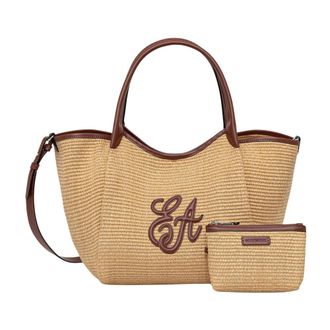 Emporio Armani Geflochtene Korbtasche - - Bags - Damen - Beige - ONE SIZE