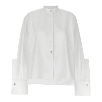 Jil Sander Cotton Shirt - - Blouses & Shirts - Damen - Wei&szlig; - XS
