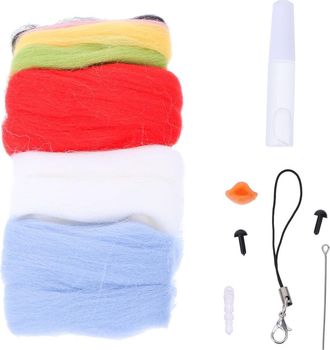 DOITOOL DIY Filz Set für Pinguin Motiv Sicheres Material Einfache Handhabung Bastelmaterial für Trockenfilzen und Filztiere Fördert kreative Elternaktivitäten