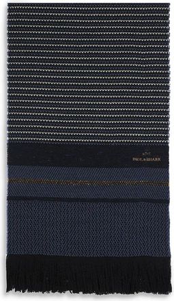 Paul & Shark Homme, Accessoires, Bleu, Taille: ONE Size &Eacute;charpe en laine et cachemire avec broderie logo