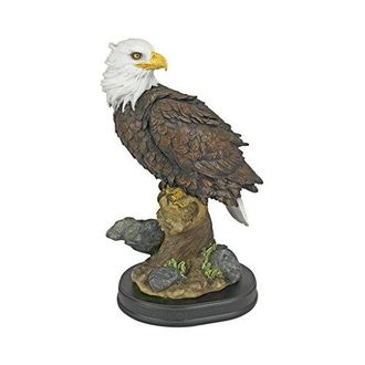 Design Toscano Noble Strength Bald Eagle Statuen, Polyresin, Vollfarbig, Medium