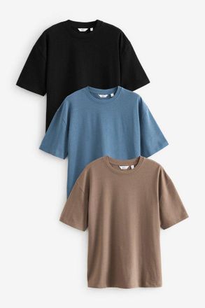 Next T-Shirt Schwere T-Shirts, 3er Pack (3-tlg)
