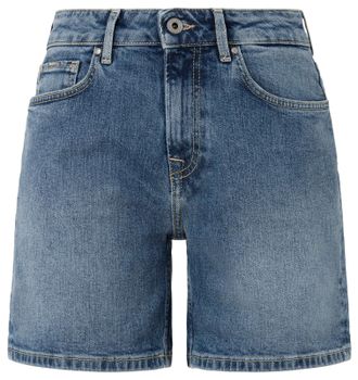 Pepe Jeans London Damen Skinny Short Hw Shorts, Blau (Denim-HU5), 32W