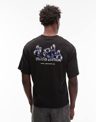 Alpha Industries Studio Edition - T-shirt &agrave; logo - Noir