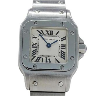 Cartier Pre-owned Santos Galb&eacute;e Wristwatch - Femme - Pre-owned - Blanc - Taille: ONE Size
