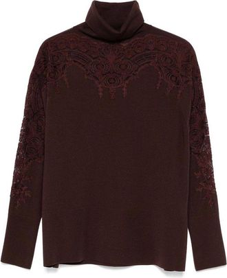 Ermanno Scervino Pull Col Roul&eacute; - Marron
