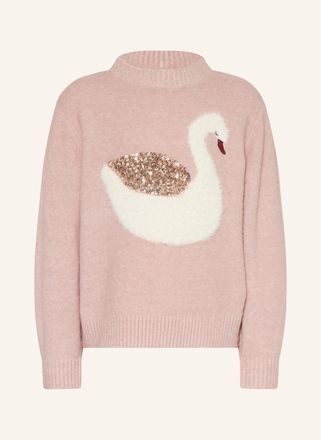 s.Oliver S.Oliver Red Pullover Mit Pailletten rosa