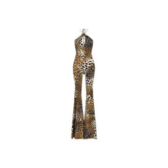 Roberto Cavalli Jumpsuit mit Jaguar-Print - - Jumpsuits & Playsuits - Damen - Braun - L
