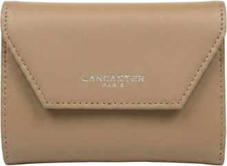 Lancaster unisex, Accessoires, Beige, Taille: ONE Size Portefeuille dos &agrave; dos A rabat avec pression Smooth 137-02