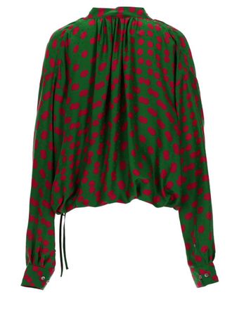Dries Van Noten Viscose-Silk Blend Shirt - Green