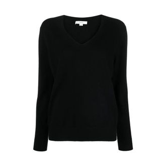 Vince Femme, Pulls, Noir, Taille: 38 FR Pull col en V Weekend