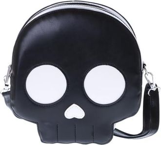 Kawaii-Story LB-6123-2 Sac gothique effrayant pour Halloween Motif tête de mort Noir 22 x 21 x 6 cm, Noir